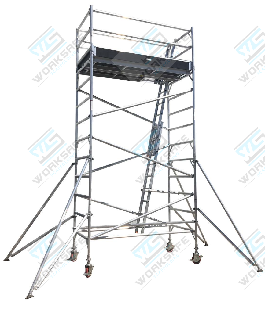 Aluminium Tower 2.5l x 1.3w x 5.5m High | Worksafe Scaffolding