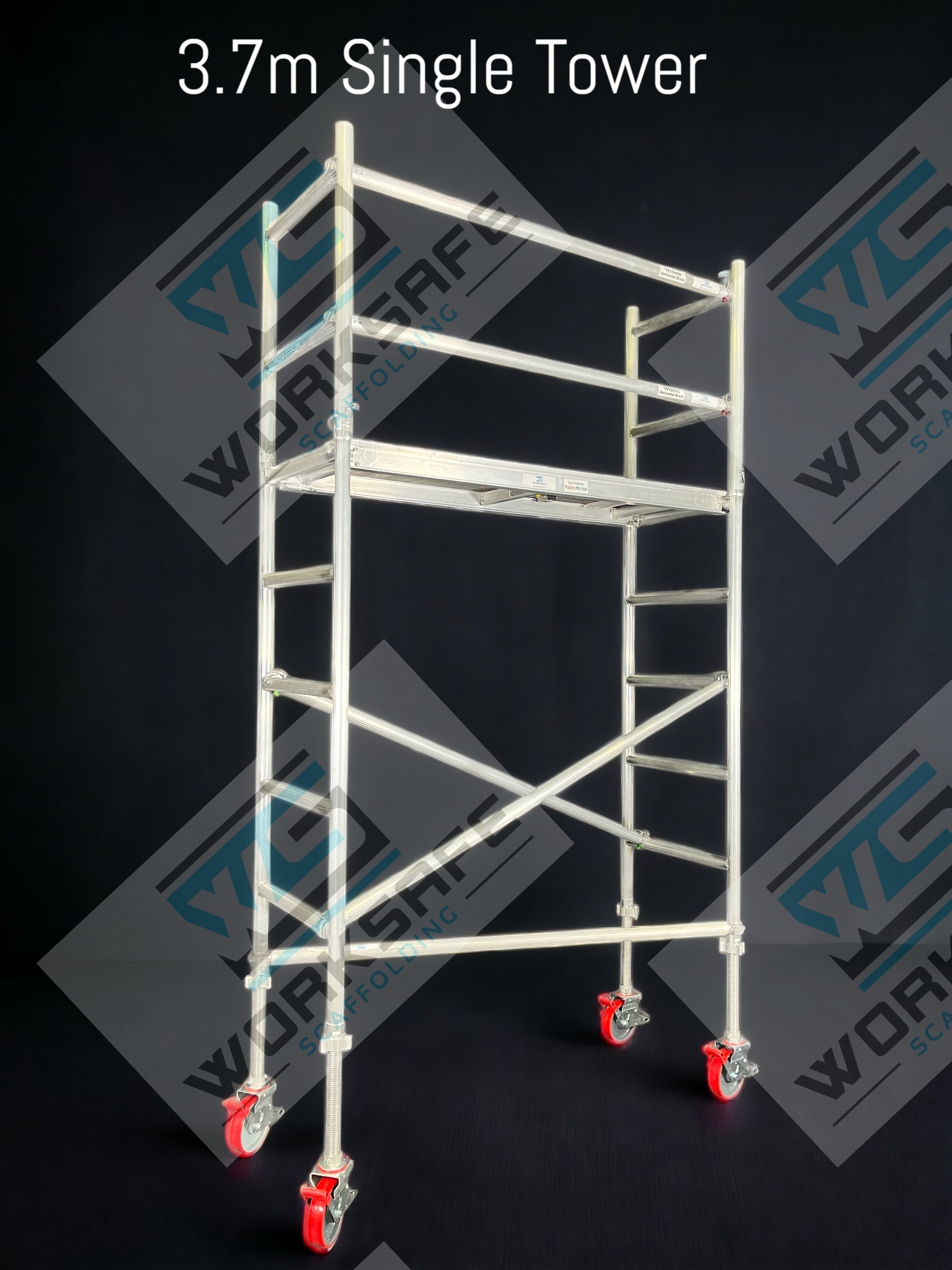 Aluminium Tower 2.0l x 0.73w x 3.7m High | Worksafe Scaffolding