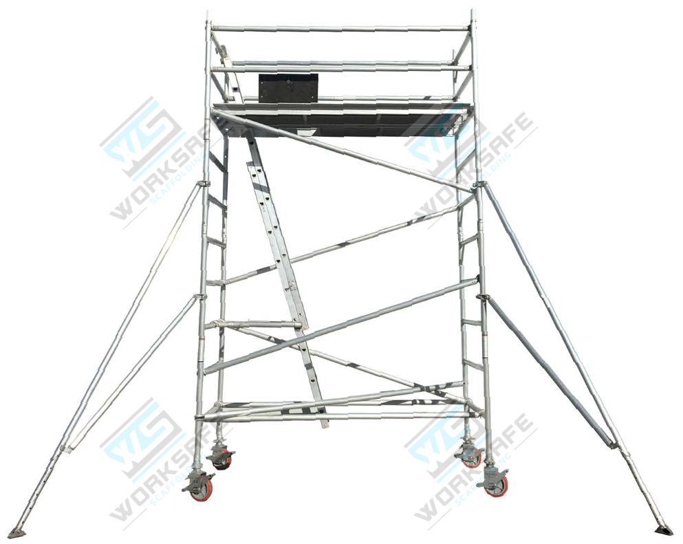 Aluminium Tower 2.5l x 1.3w x 4.9m High | Worksafe Scaffolding