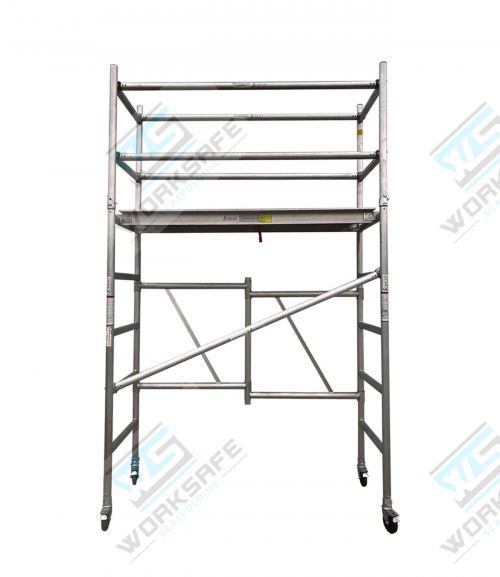 Aluminium Folding Tower 2.0l x 0.73w x 3.1m High | Worksafe Scaffolding